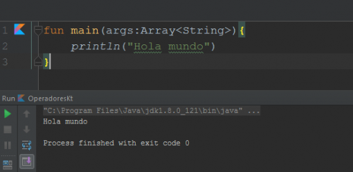 Tipos de datos en Kotlin y salidas por pantalla. - Código OnClick