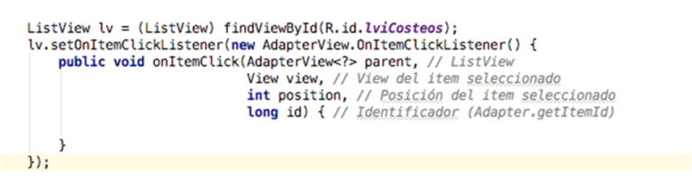 Cómo crear un listado en Android - ListView - Código OnClick