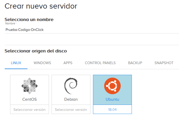 Tú VPS Server fácil y económico con Clouding.io - Código OnClick